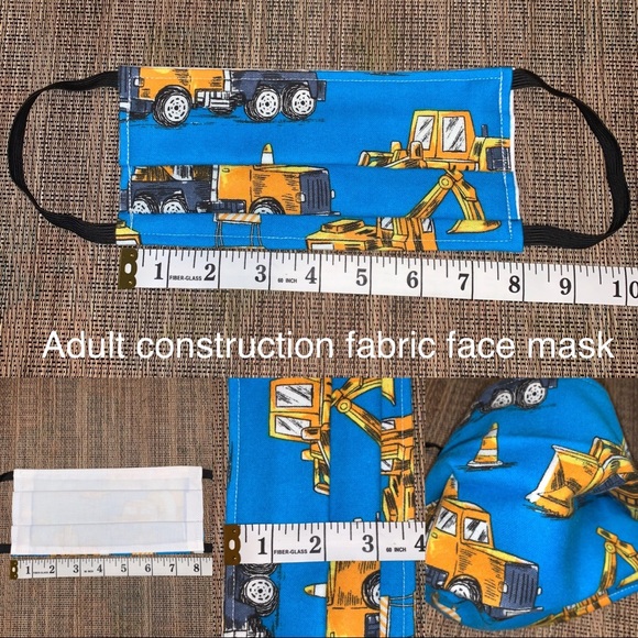 Accessories | Adult Construction Reversible Fabric Face Mask New | Poshmark